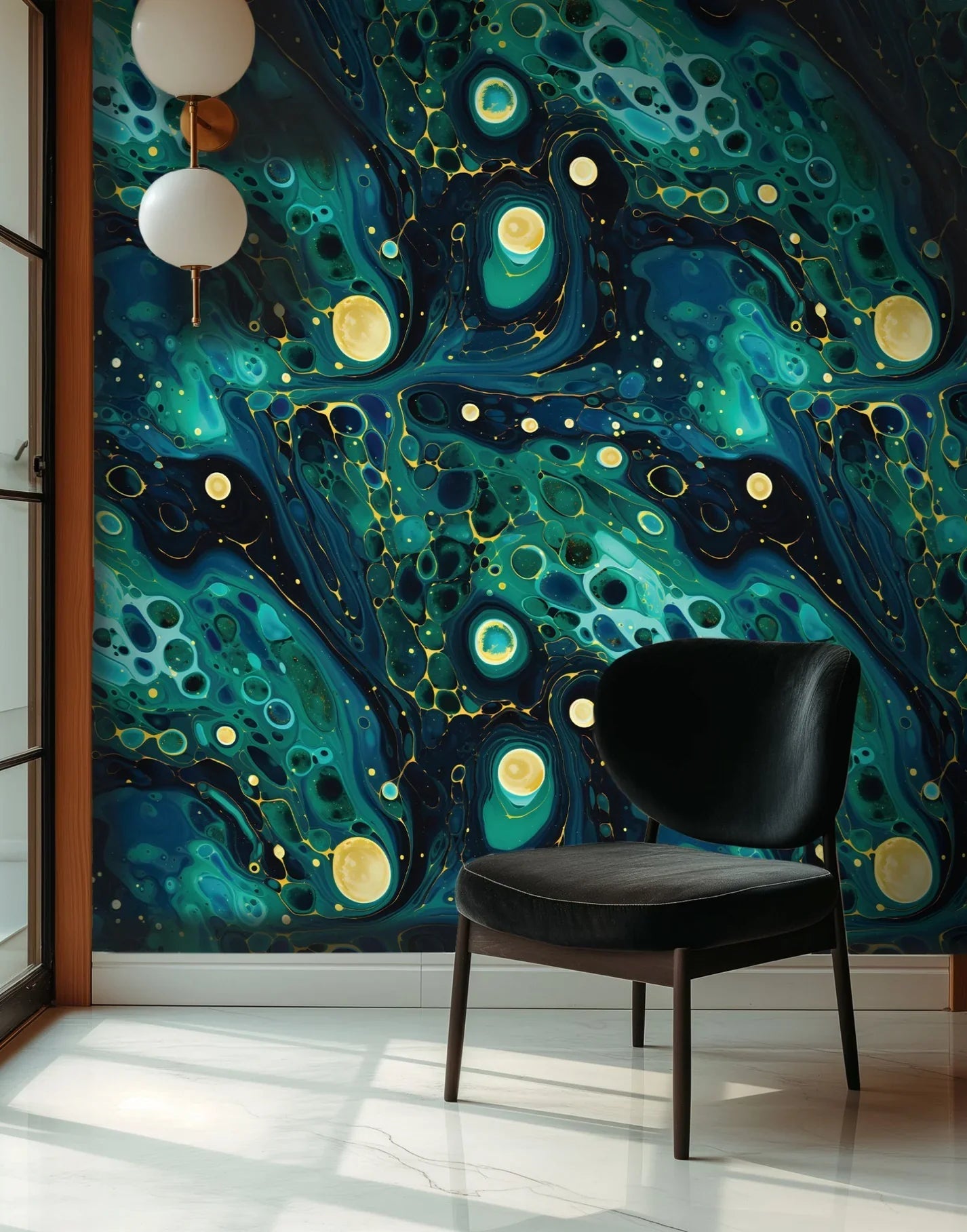 Green Mural – Painted Paper