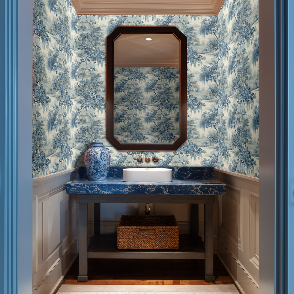 Blue Willow Wallpaper – Painted Paper