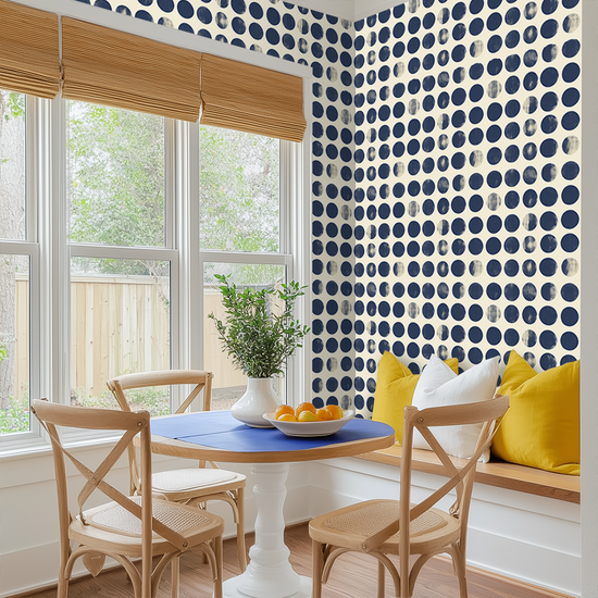 Indigo Dot Wallpaper – Painted Paper