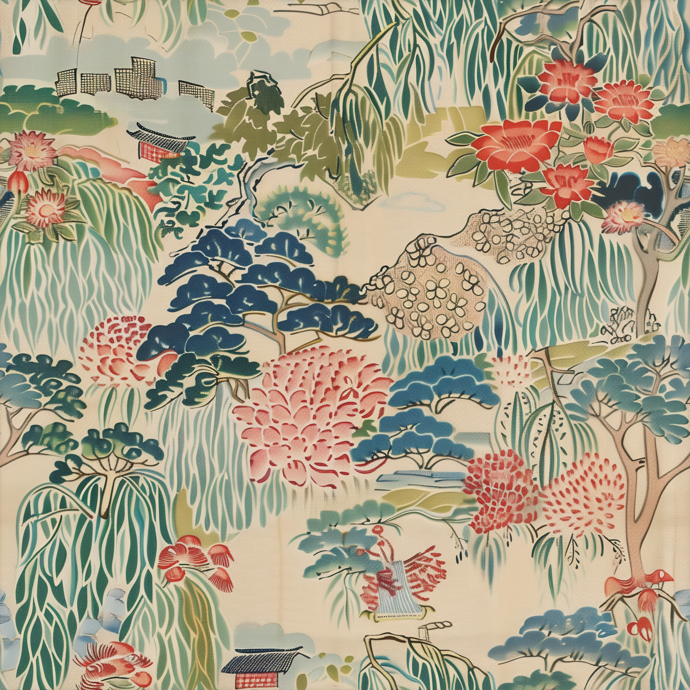 Nostalgic Garden 1 Wallpaper – Painted Paper