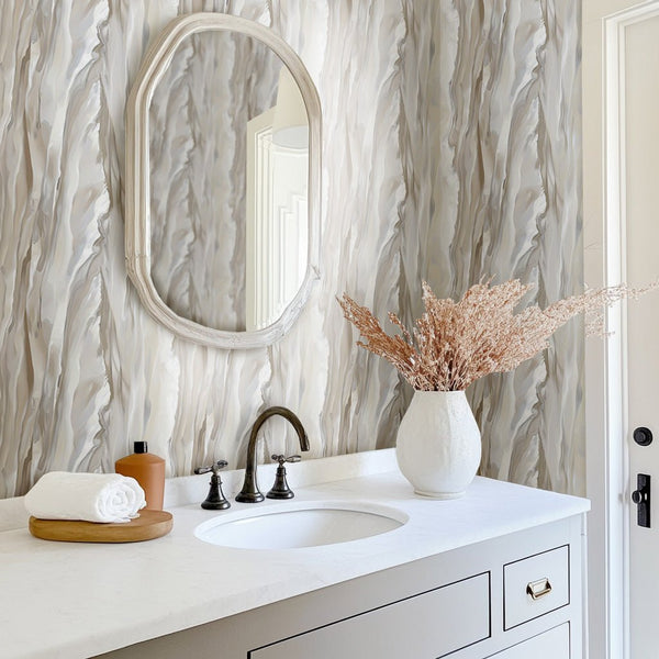 Alabaster Mist Wallpaper – Painted Paper