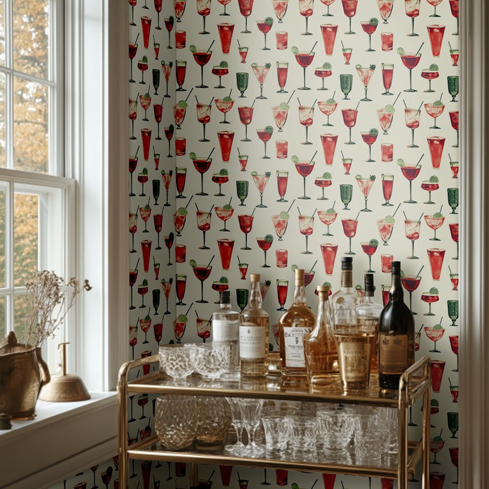 Cocktail Hour Wallpaper – Painted Paper