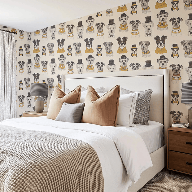 Dapper Dogs Wallpaper – Painted Paper