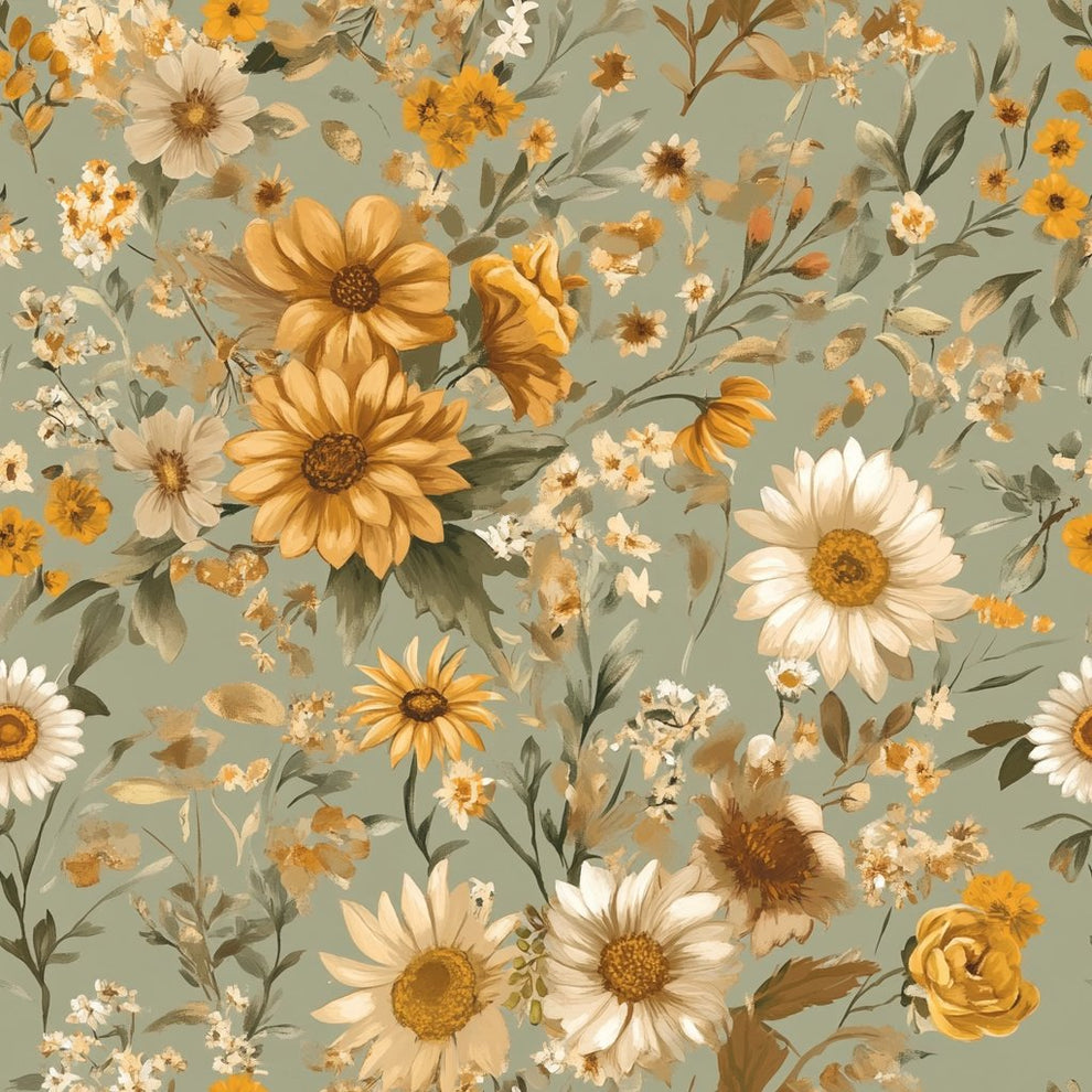 Farmhouse Blooms Wallpaper – Painted Paper