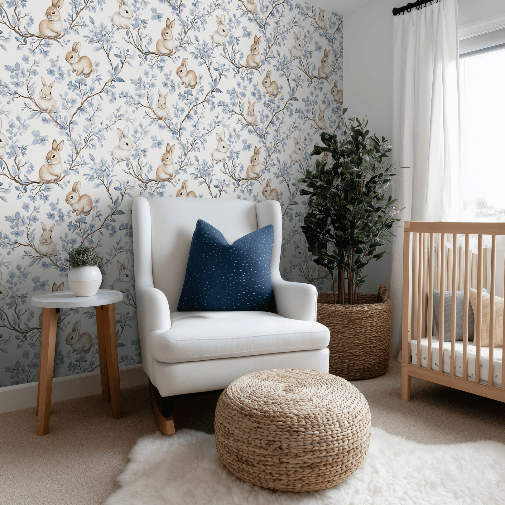 Hazel and Thumper Wallpaper – Painted Paper