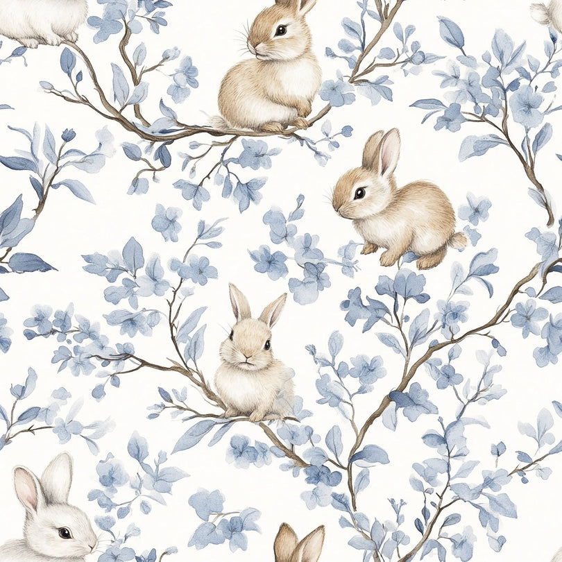 Hazel and Thumper Wallpaper – Painted Paper