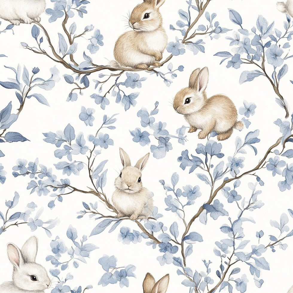 Hazel and Thumper Wallpaper – Painted Paper