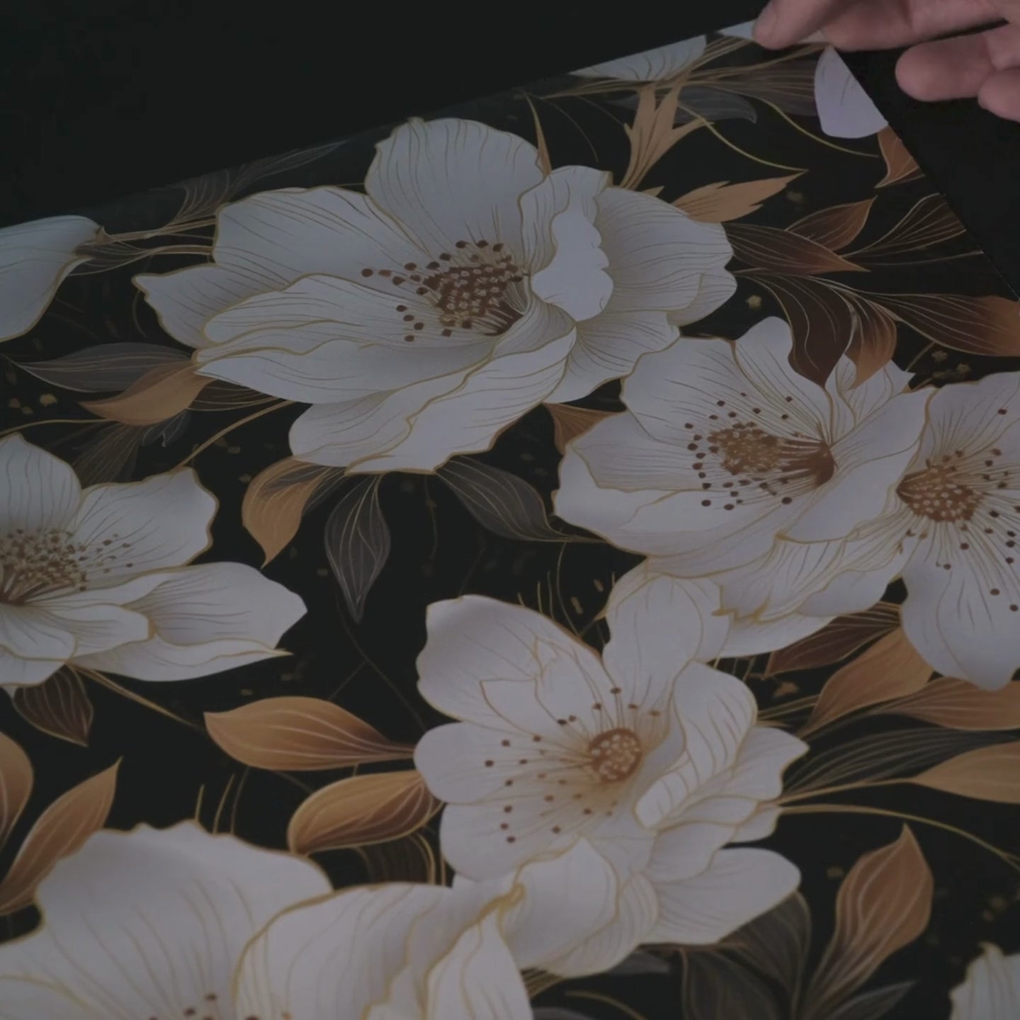Golden Bloom Wallpaper – Painted Paper