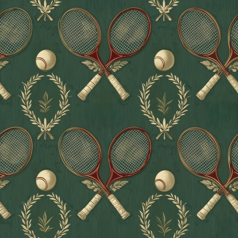 Tennis Club Wallpaper – Painted Paper