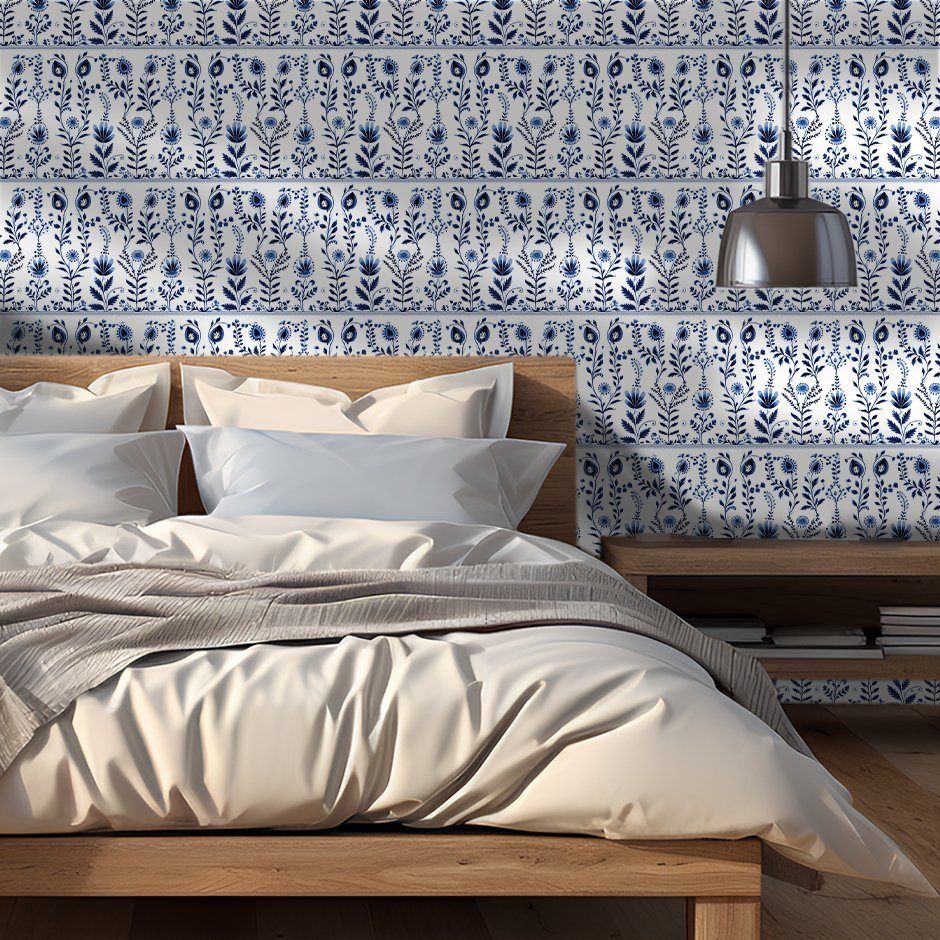 Emery Delftware Wallpaper – Painted Paper