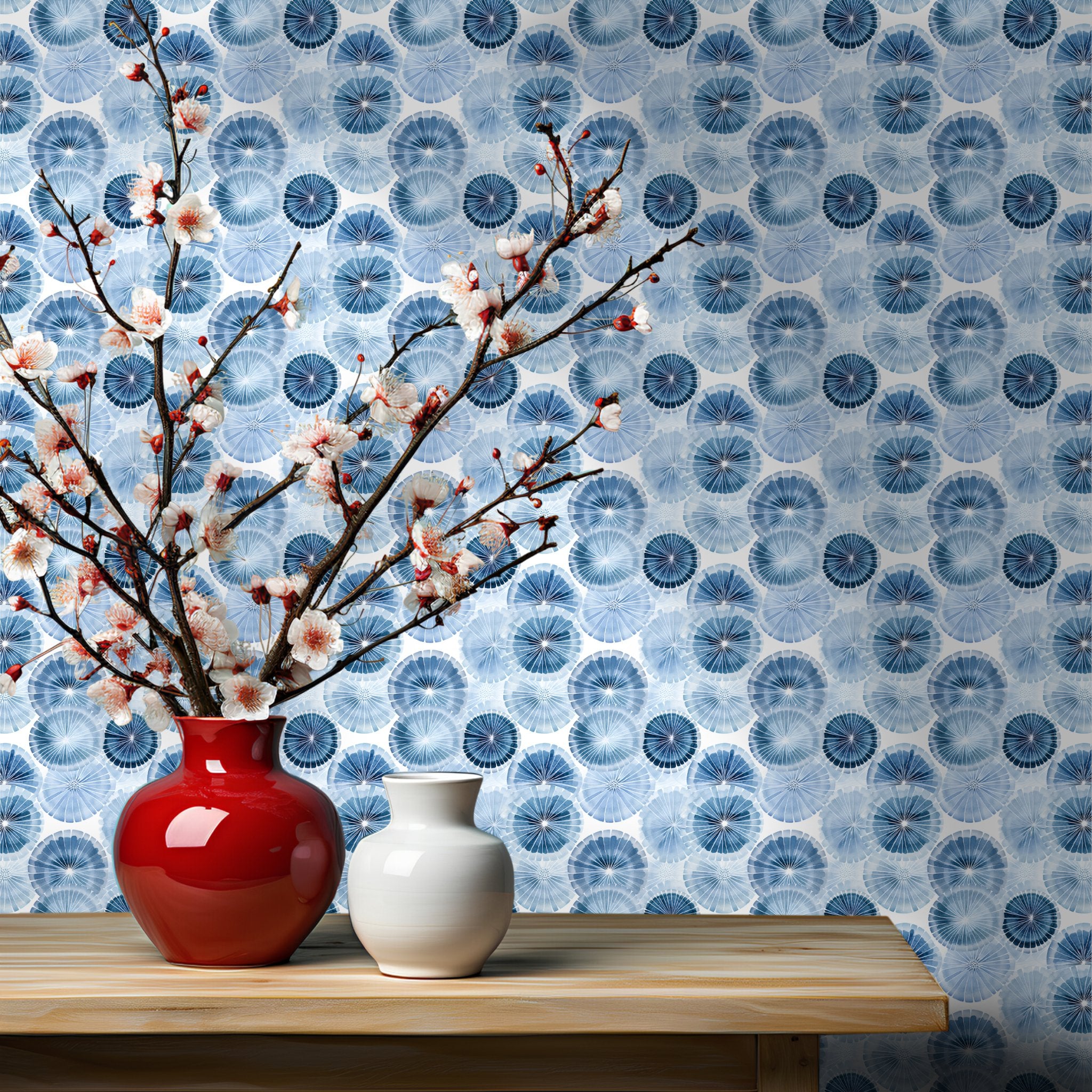 Indigo Eclipse Wallpaper – Painted Paper